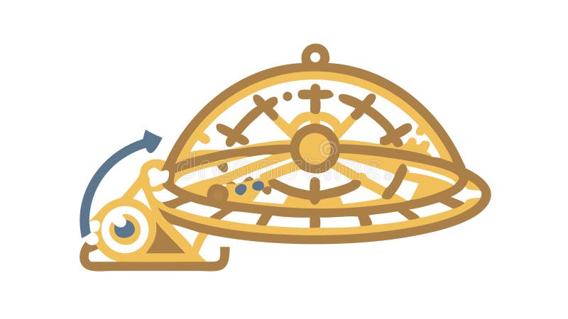 Rotating Astrolabe, Dynamic Navigation and Cosmic Motion, Vector Design ...