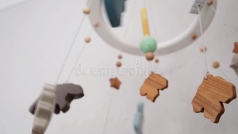 Rotating Baby Mobile Above the Bed Stock Footage - Video of creativity ...