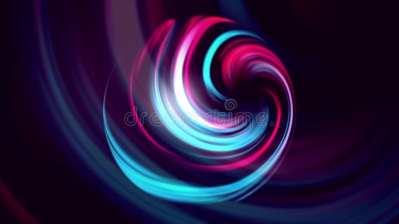 Rotating Ball with Moving Spiral. Motion. Beautiful Spiral Rotates ...
