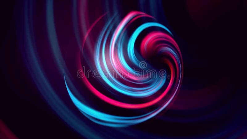 Rotating Ball with Moving Spiral. Motion. Beautiful Spiral Rotates ...