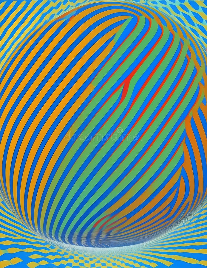 Rotating Ball Zigzag Line Pattern, Optical Illusion Illustration Stock ...