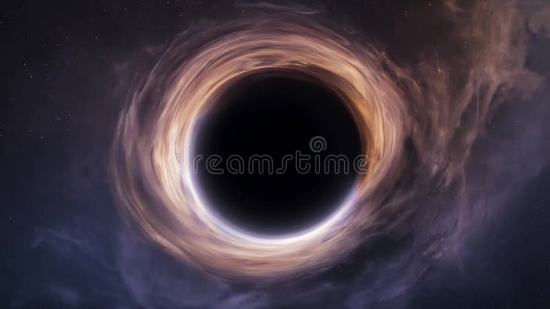 Rotating Black Hole Accretion Disk in Deep Space Stock Footage - Video ...