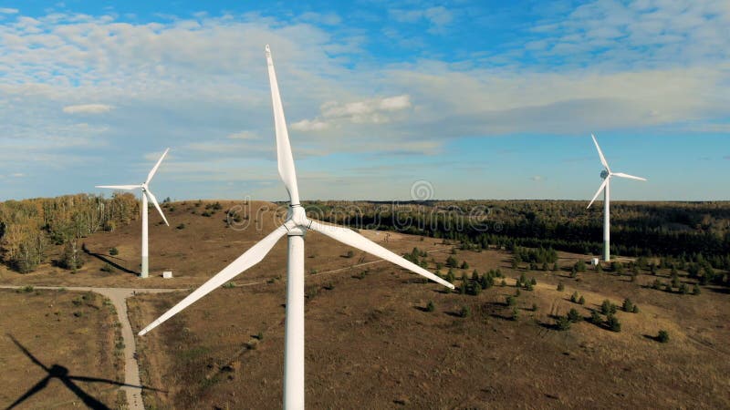 Rotating Blades of Wind Turbines. Renewable Energy Power Plant Concept ... Rotating Blades of Wind Turbines. Renewable Energy Power Plant Concept ...