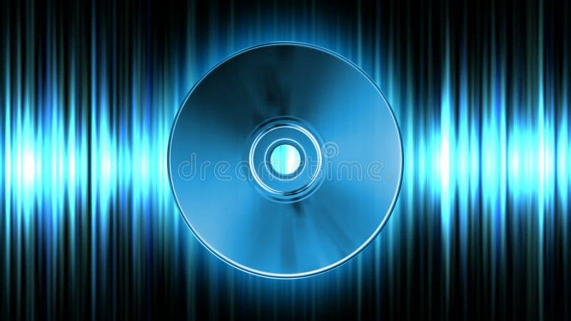 Compact Disc Over Waveform Seamless Loop Stock Video - Video of ...