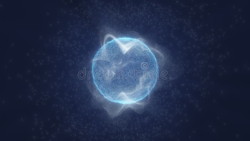 A Rotating Blue Star with a Granular Boiling Surface. Stock Video ...