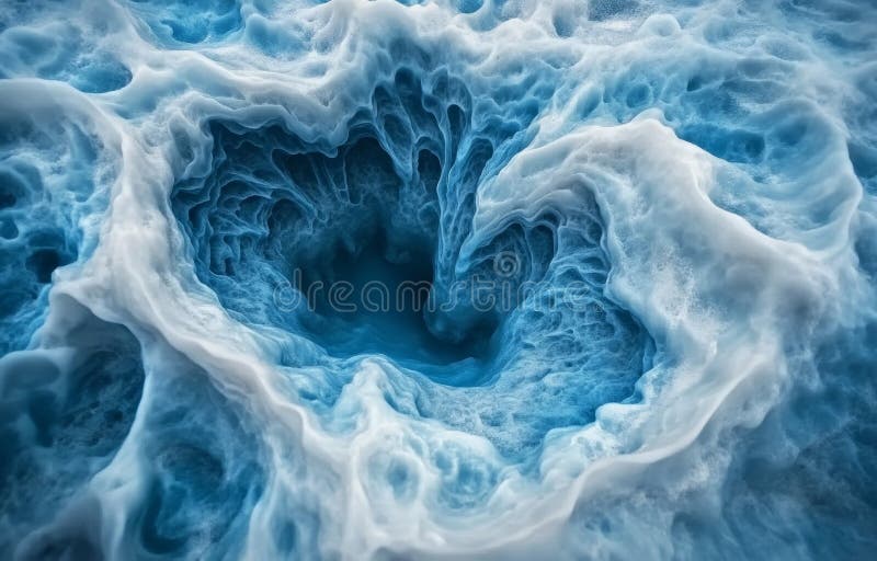 A Rotating Blue Water Funnel Creates a Fascinating Pattern Stock Image ...