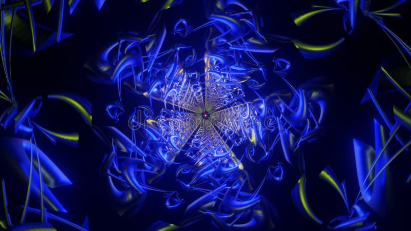 Rotating Blue Yellow Neon Disco Background VJ Loop. Stock Video - Video ...