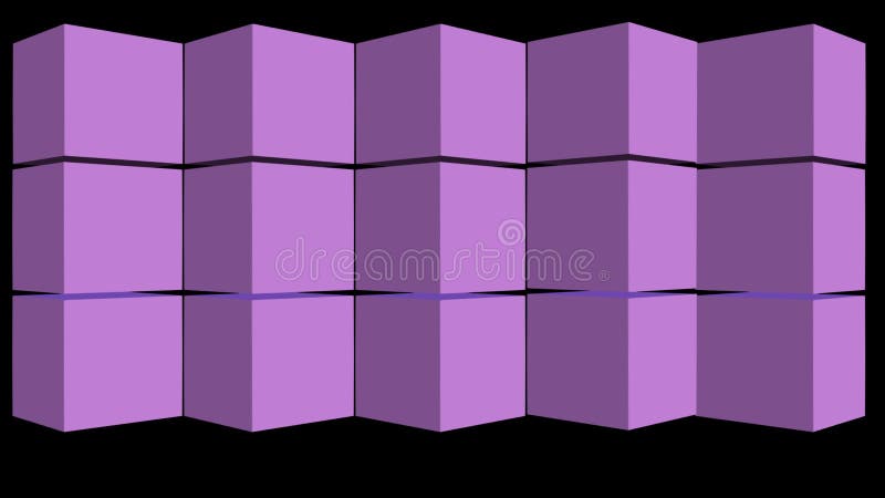 Rotating Boxes Change Colors and Create Different Patterns, Abstract ...