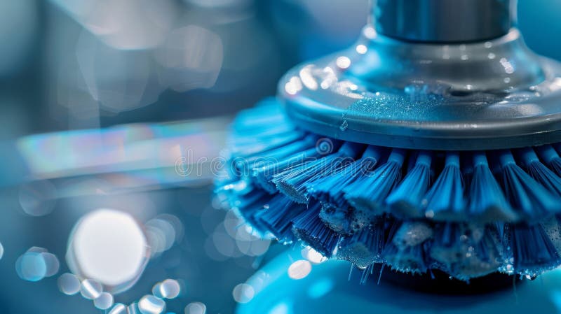 The Rotating Brush Head of the Electric Mop with Strong Bristles for ...