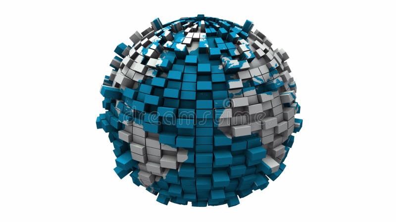 Earth cube stock footage. Video of environment, metal - 71010302