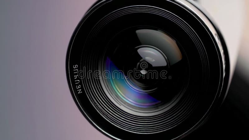Rotating Camera Lens Showing Optical Image Stabilization Stock Video ...