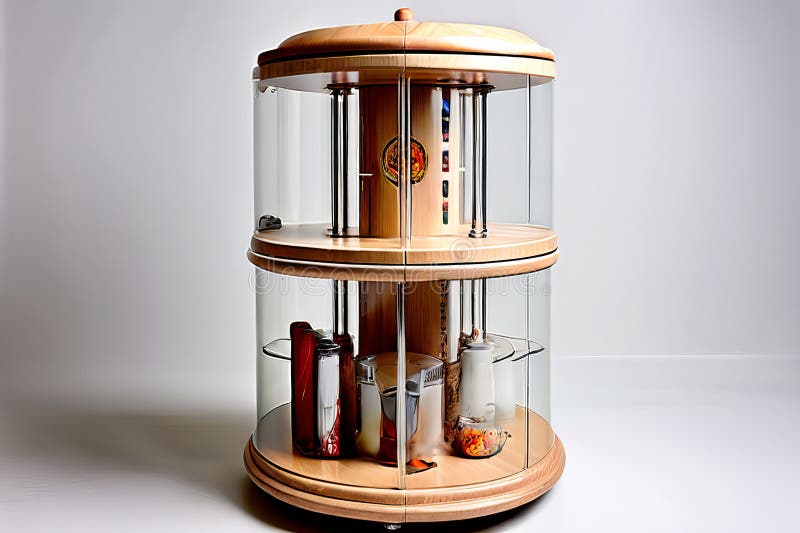 Rotating Carousel Corner Cabinet for Easy Access Stock Illustration ...
