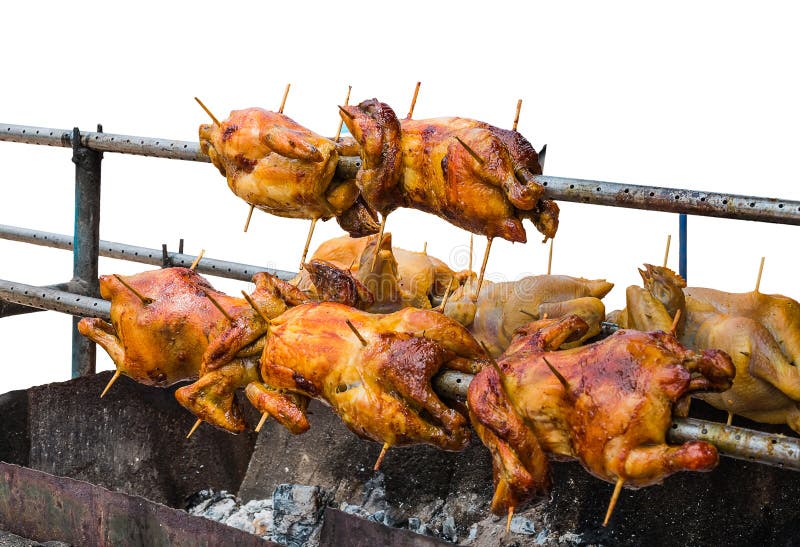 Rotating chicken stock photo. Image of fragrance, sale - 93521742