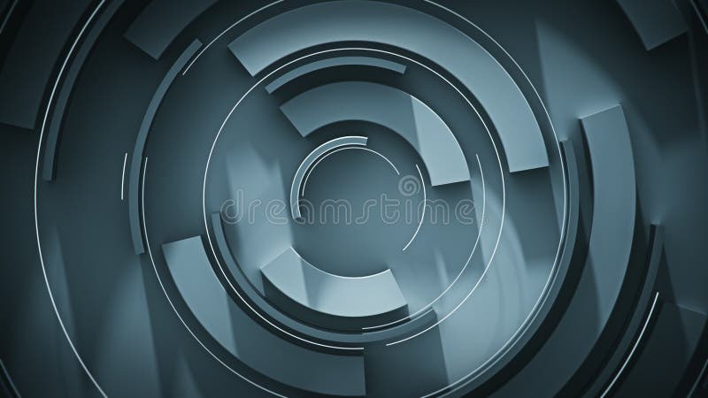 Rotating Circle Elements 3D Rendering Illustration Stock Illustration ...