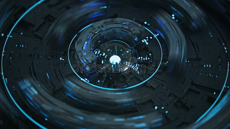 Rotating Red Circle Elements 3D Rendering Illustration Stock ...