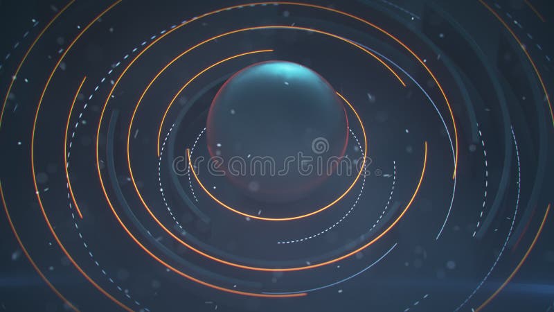 Rotating Red Circle Elements 3D Rendering Illustration Stock ...