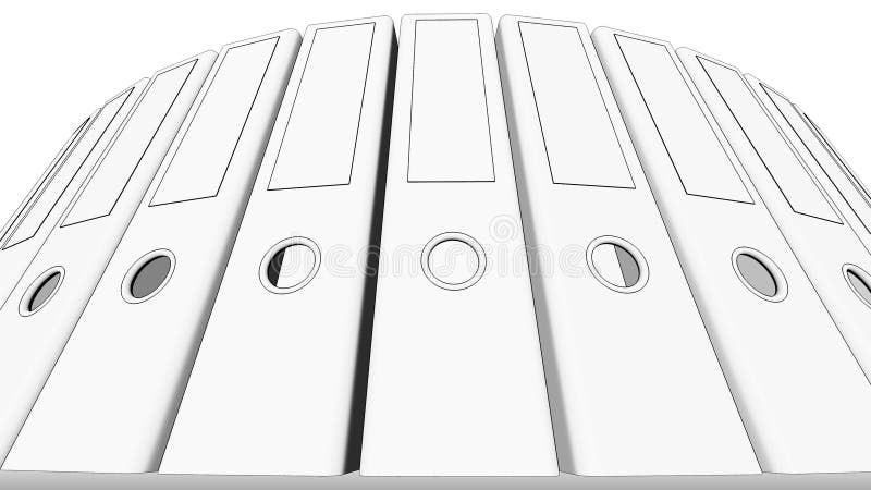 Rotating Empty Office Binders. 4K Seamless Loop Able Sketchy Animation ...