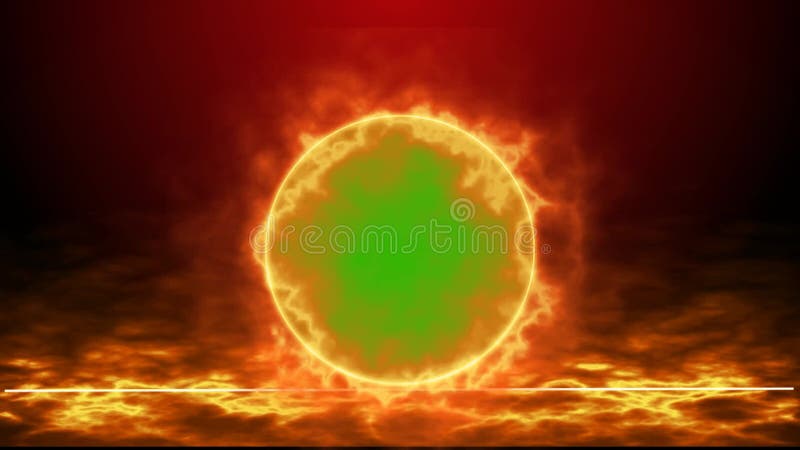 Rotating Circle of Fire Green Screen Background Stock Footage - Video ...