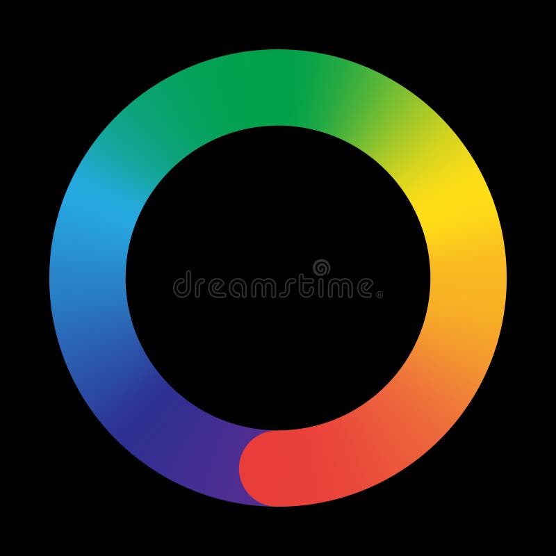 Rotating Circle with Full Rainbow Colors Stock Vector - Illustration of ...