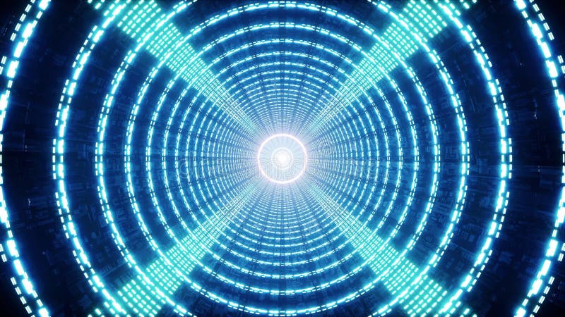 Rotating Circle Light Tunnel VJ Loop Stock Video - Video of circle ...