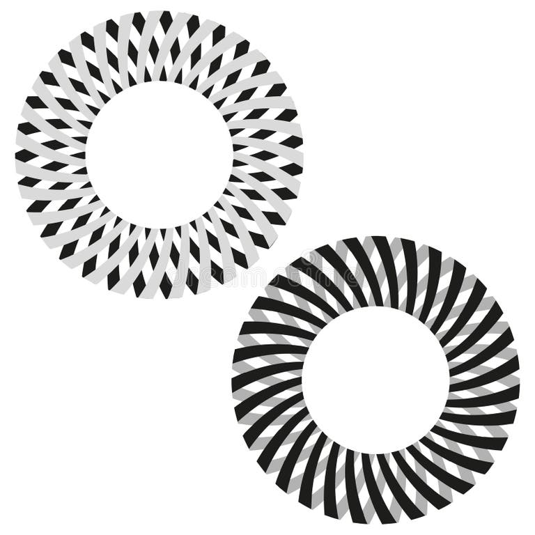 Rotating Circle Pattern. Optical Illusion Vector. Abstract Round Shape ...