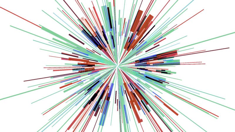 Rotating Circle with Ray Strips. Motion. Technological Stripes Rotate ...