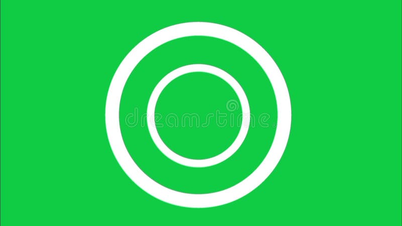 Rotating Circle Target Object Position Center Motion Animation on Green ...