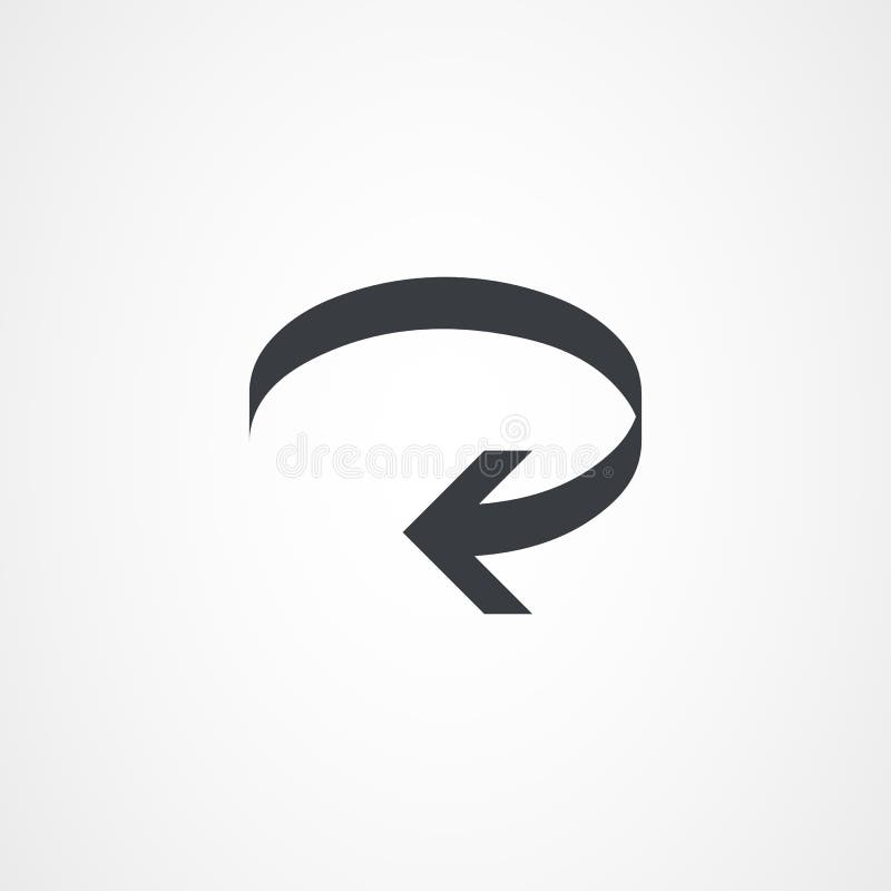 Rotating Circular Arrow, Arrow Icon Stock Illustration - Illustration ...