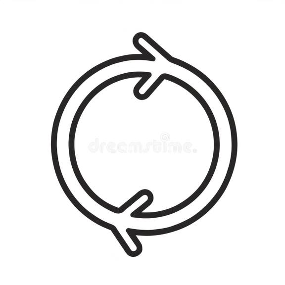 Rotating Circular Double Arrow Indicating Cyclical Movement Synchronization Or System Refresh