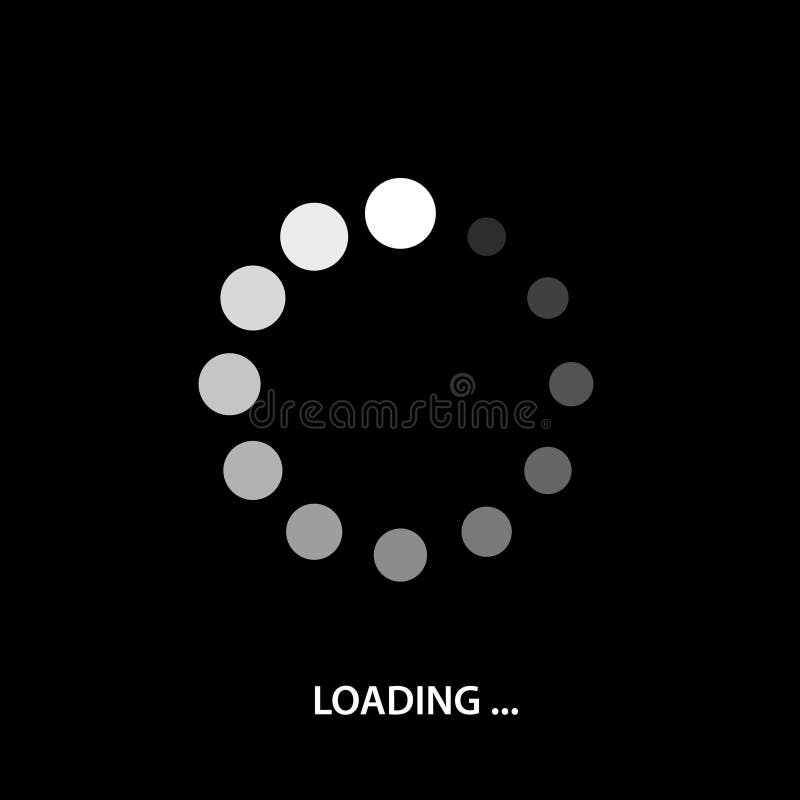 Loading Icon with Shadow Isolated on White Stock Vector - Illustration ...
