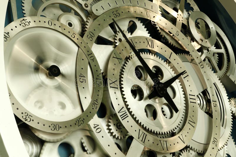 Rotating clock, close-up stock photo. Image of power - 171388512