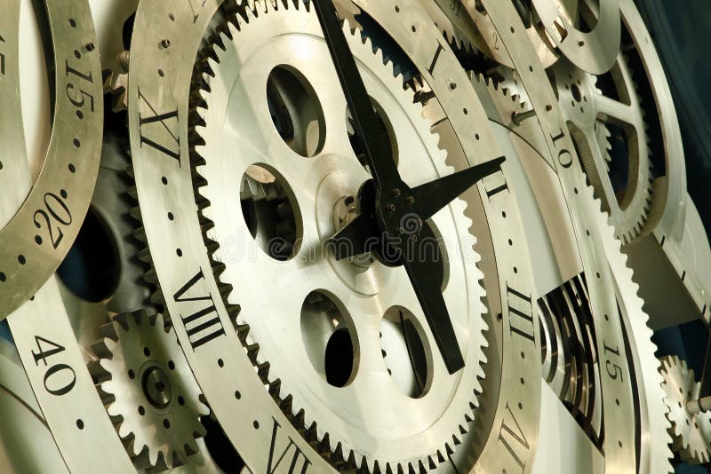 Rotating clock, close-up stock image. Image of structure - 171388569