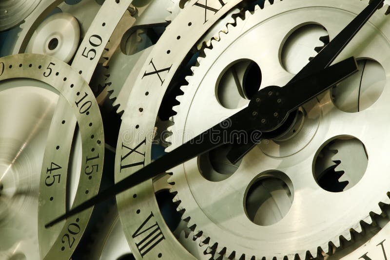 Rotating clock, close-up stock photo. Image of cooperation - 171389330