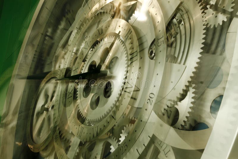 Rotating clock, close-up stock photo. Image of mechanism - 171389708