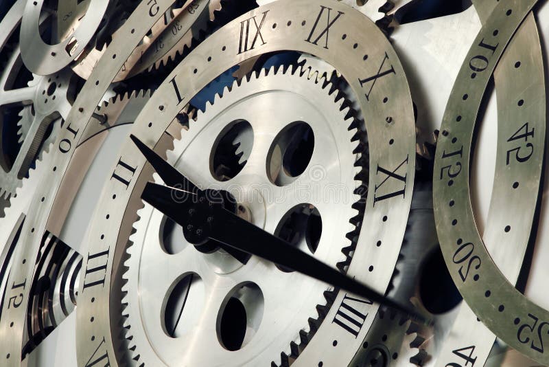Rotating clock, close-up stock image. Image of timepiece - 171390153