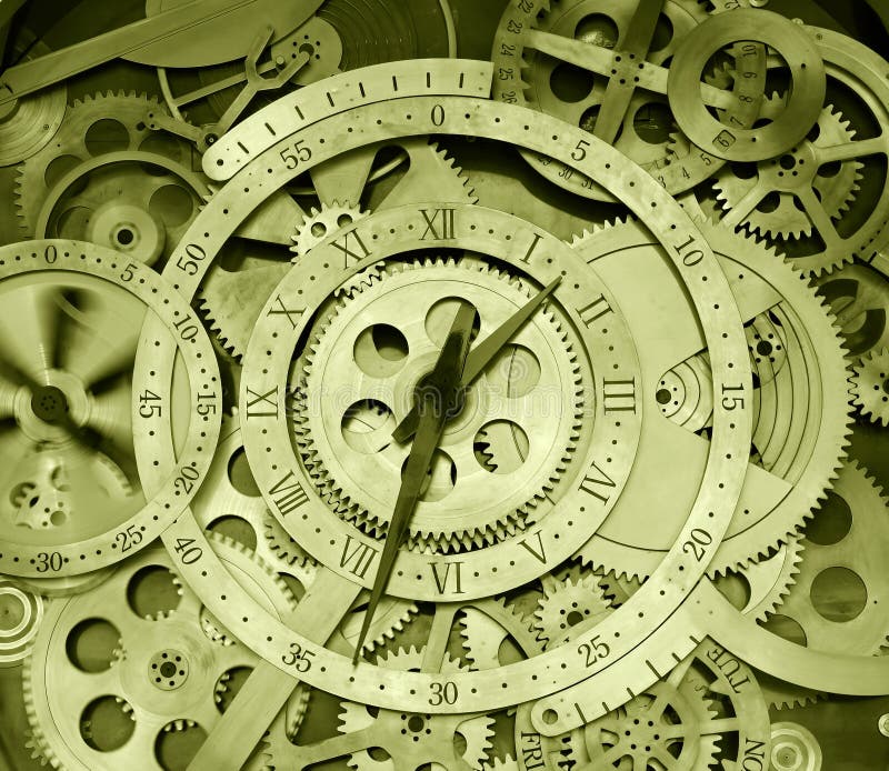 Rotating clock, close-up stock image. Image of structure - 171390229