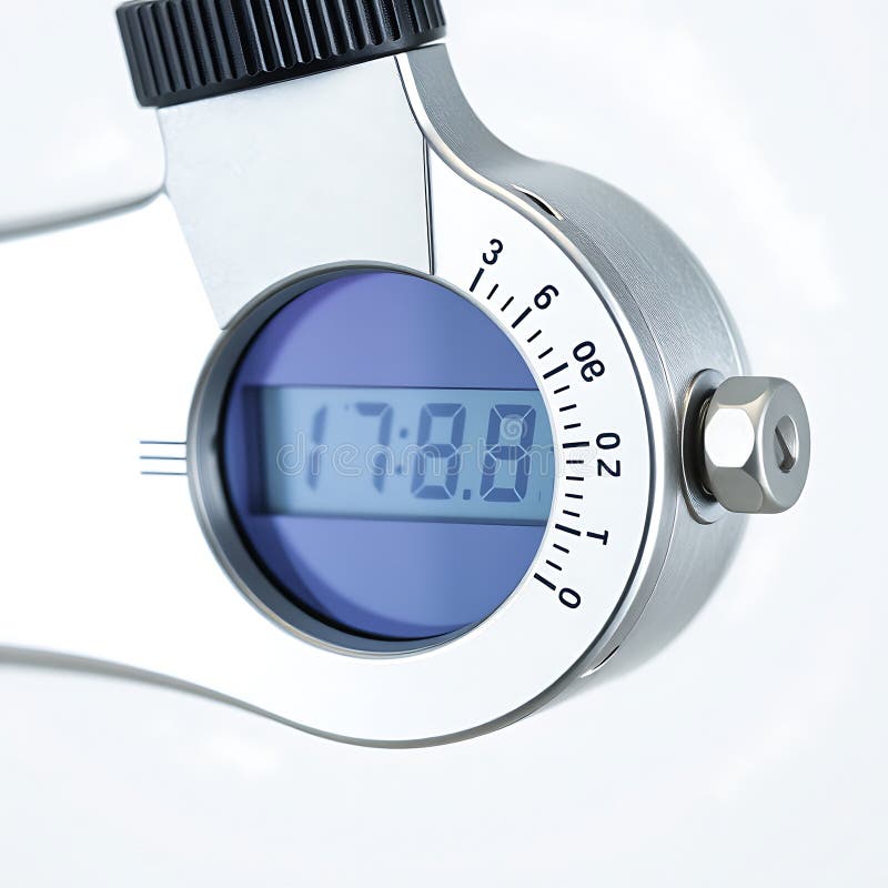 A Rotating Close Up of a Torque Wrench Being Adjusted To a Specific ...