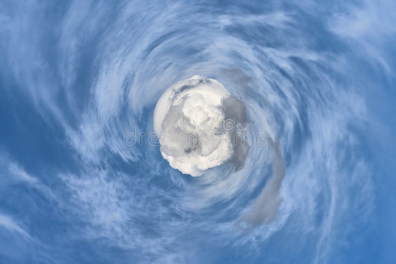Cyclone Clouds, Eye of Storm. Stock Photo - Image of depression, storm ...