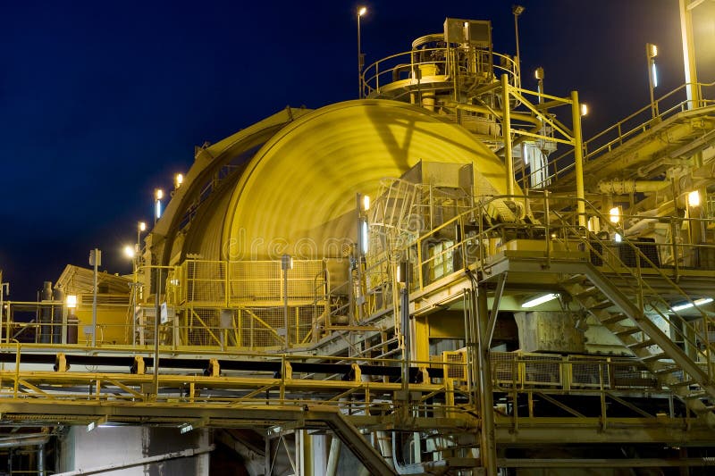 Rotating crushing mill. stock photo. Image of copper - 357367804