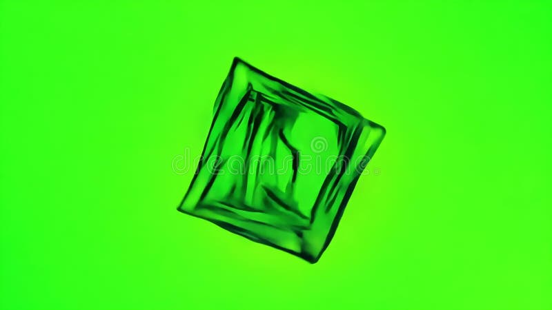 Rotating Cubes Display a Hypnotic Movement Contrasting with the Verdant Background. Green Screen ...