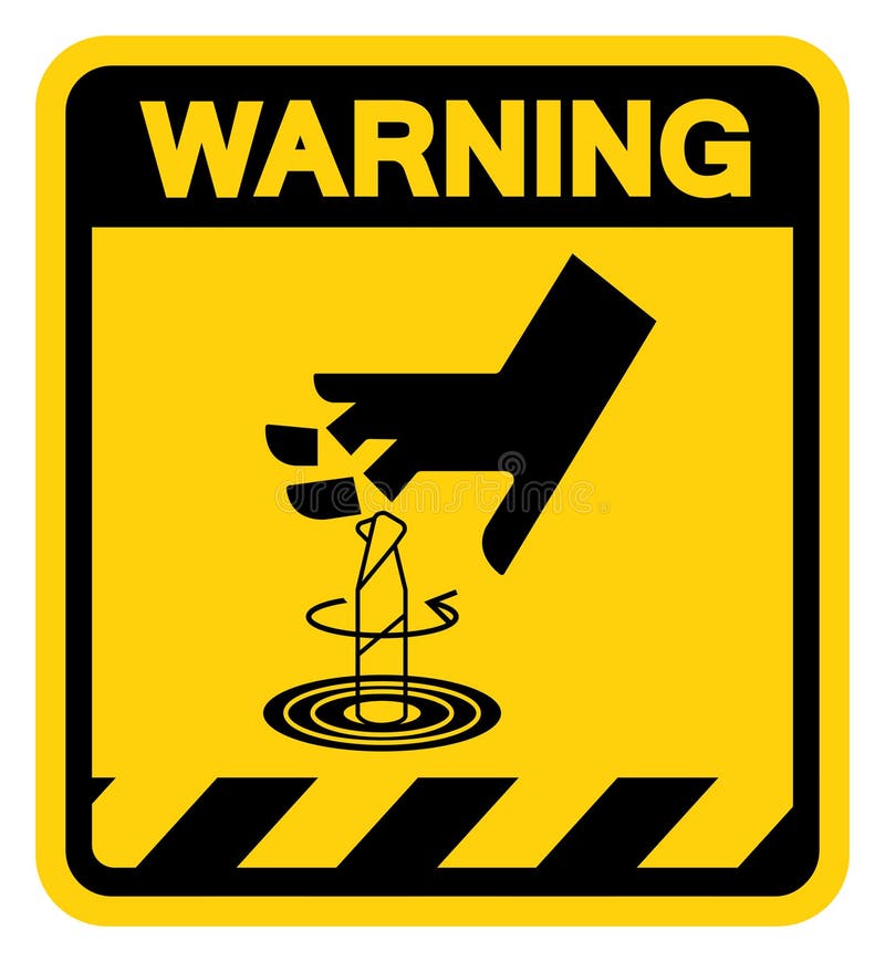 Rotating Cutter Hazard Warning Sign, Vector Illustration, Isolate on ...