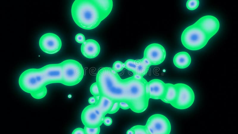 Rotating 3d Bacteria Molecules. Design. Animated Background with Moving ...