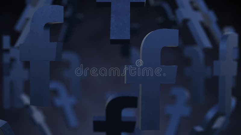 Facebook 3D Rotating Logo stock video. Video of dislike - 148280669