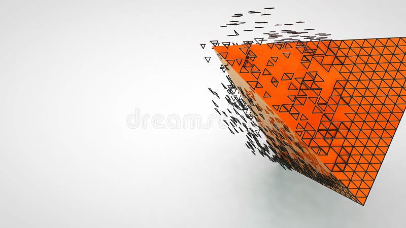 Rotating 3d Pyramid on Grey, Background Stock Footage - Video of ...