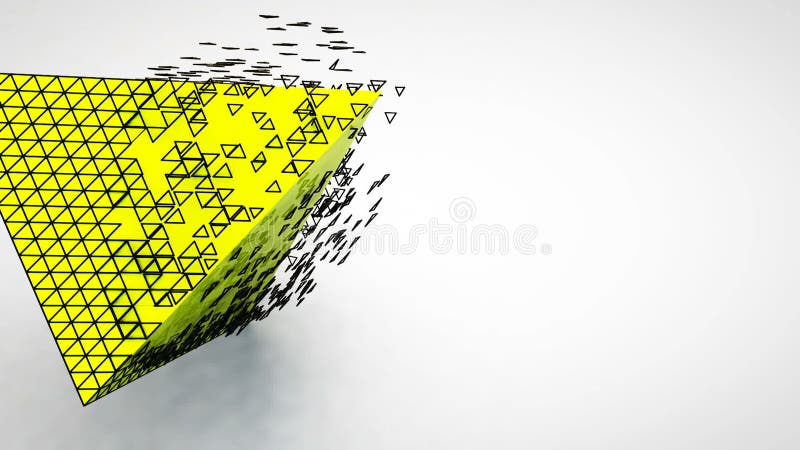 Rotating 3d Pyramid on Grey, Background Stock Video - Video of motion ...