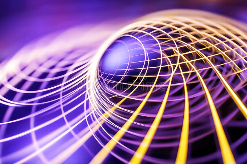 Rotating 3D Sphere Transition Effect Showcasing Glowing Grid Lines for ...