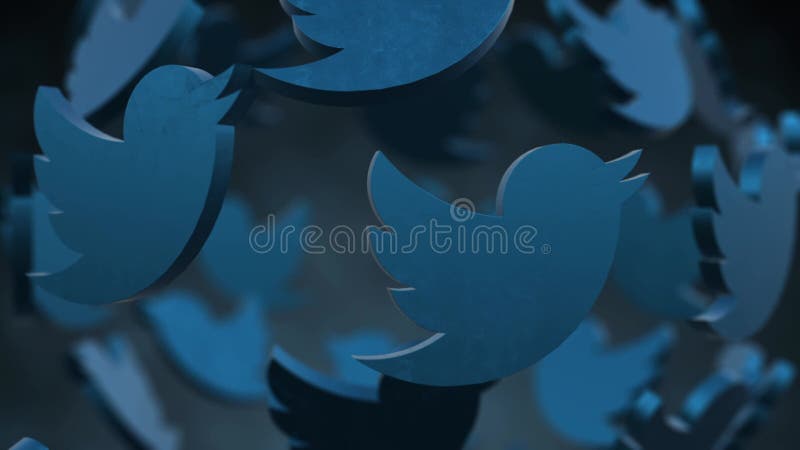 Twitter Logo Animation Retro Background Stock Video - Video of logo ...