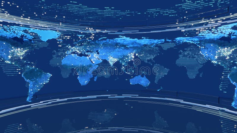 Rotating 3D World Map stock footage. Video of broadcast - 304959846