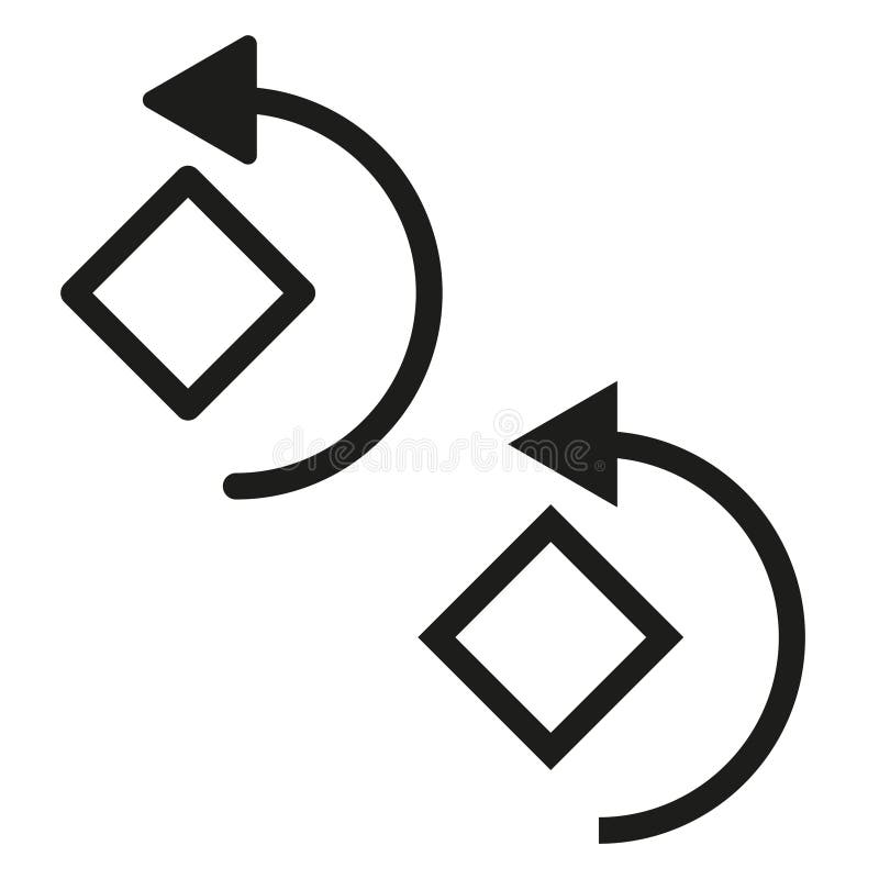 Rotating Diamond Icons. Circular Arrows. Dynamic Motion. Vector Symbols ...