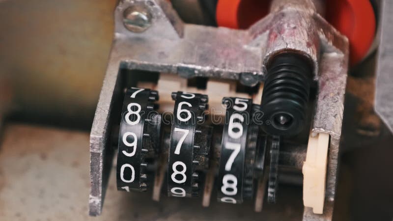 Mechanical Counter Digits in Motion Stock Footage - Video of operate ...